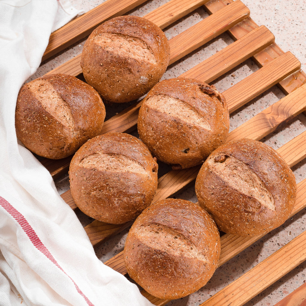 Walnut Wheat Rolls | 6s – The French Baker Online Clark